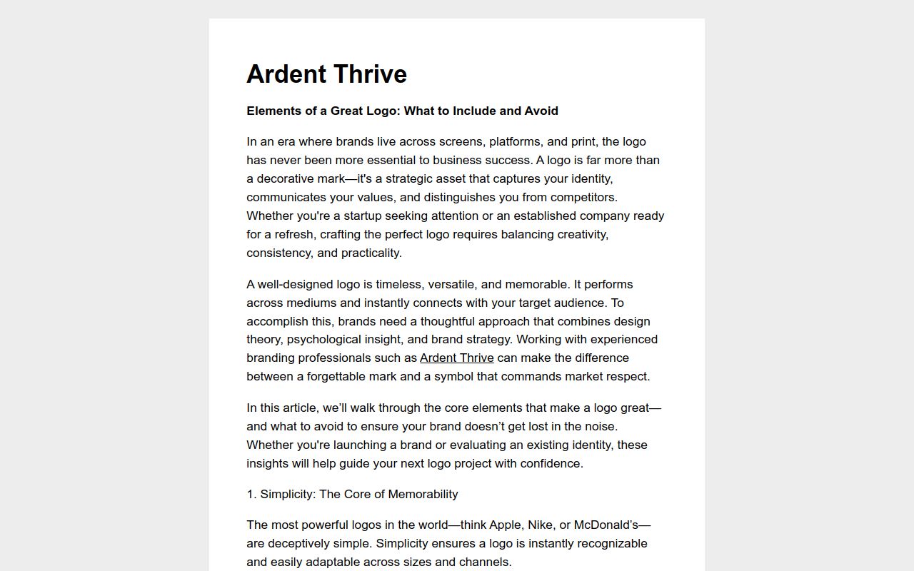 Ardent Thrive